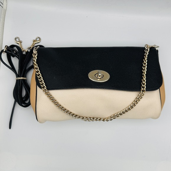 Coach | Bags | Coach Ruby Crossbody Bag Colorblock Black Beige Tan ...